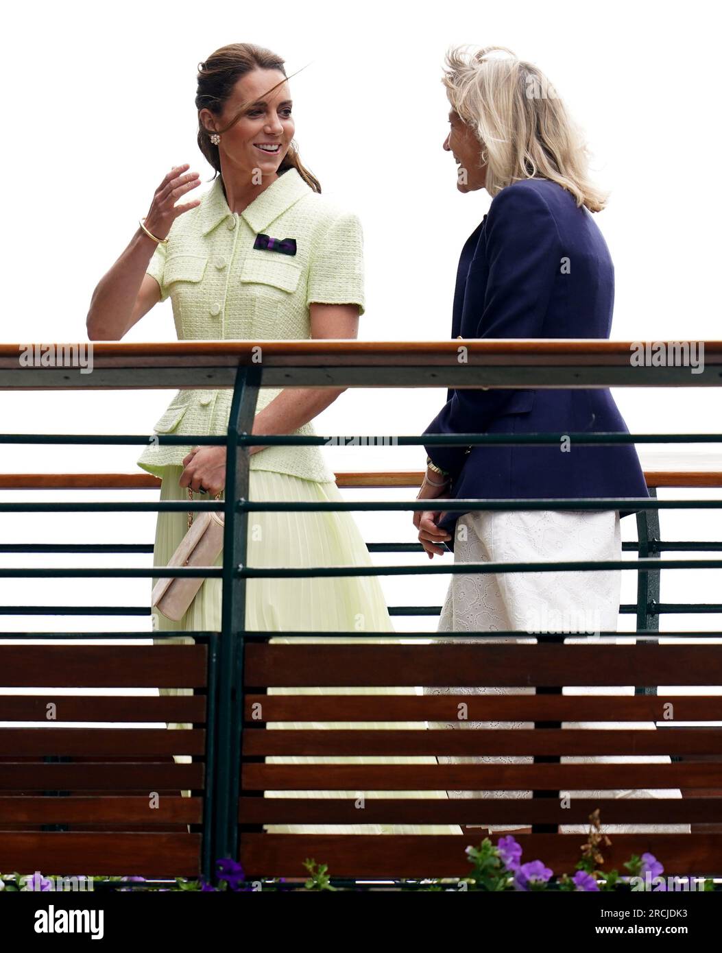 The Princess of Wales, alongside Debbie Jevans (right), arriving on day ...