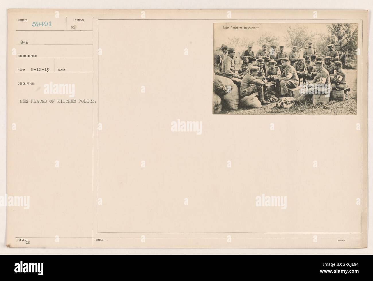 Men assigned to kitchen duty as a form of disciplinary action during ...