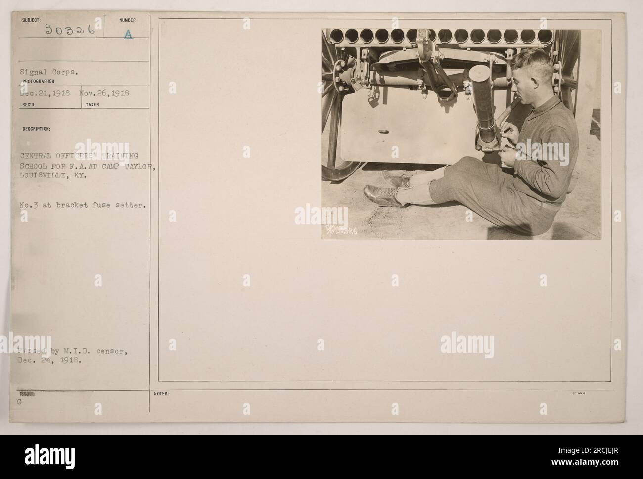 Soldiers at Camp Taylor in Louisville, KY training at a central ...