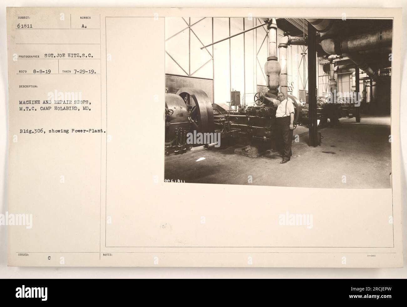 Repair and Machine Shops at Camp Holabird, Maryland. Building 306 is ...
