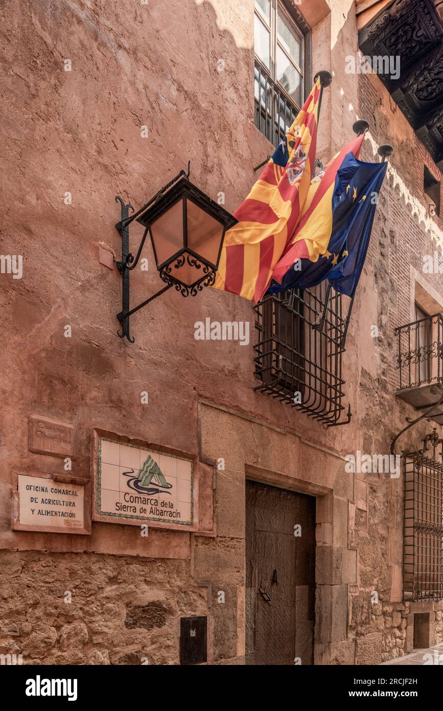 Exterior entrance door on the facade of the regional office of ...