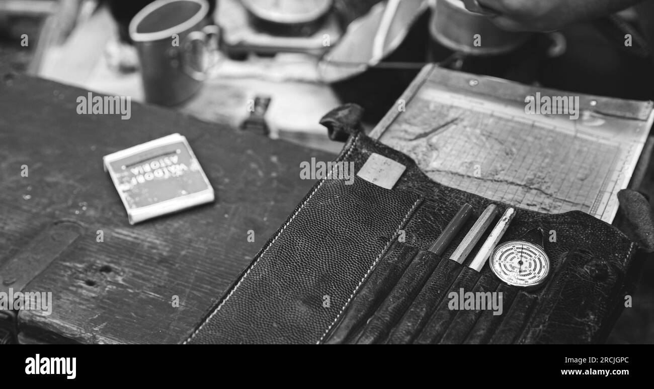 World War II German wehrmacht Soldier officer Commander packing Stock ...