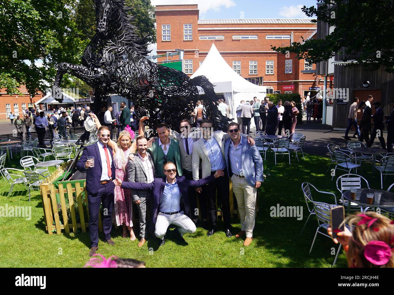 Racegoers on July Cup Day of The Boodles July Festival 2023 at ...