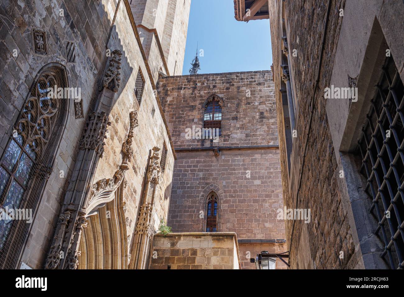 Exterior Details in Barcelona Cathedral in the Gothic Neighborhood ...