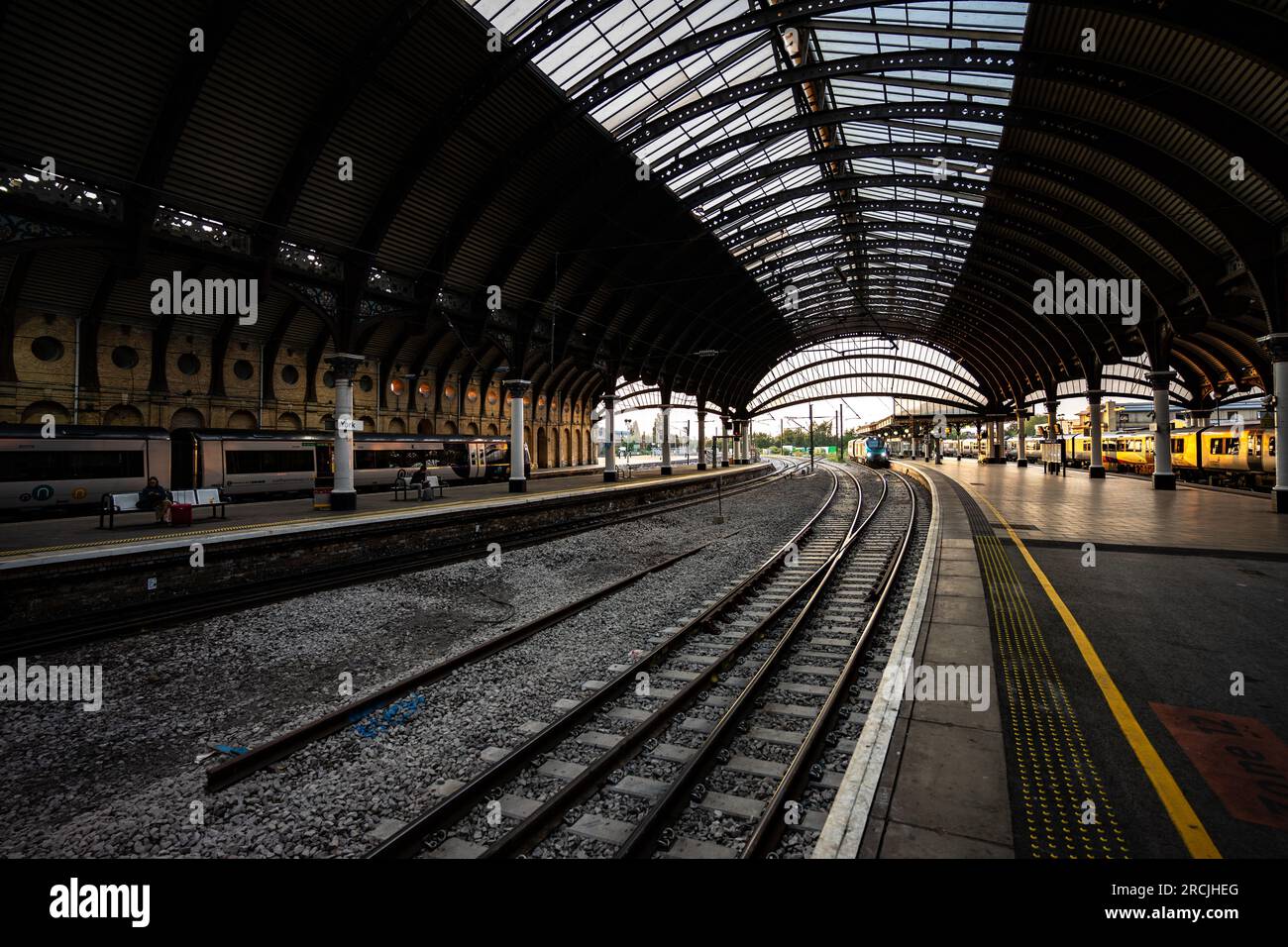Tracks at York Railway Station, North Yorkshire Stock Photo - Alamy