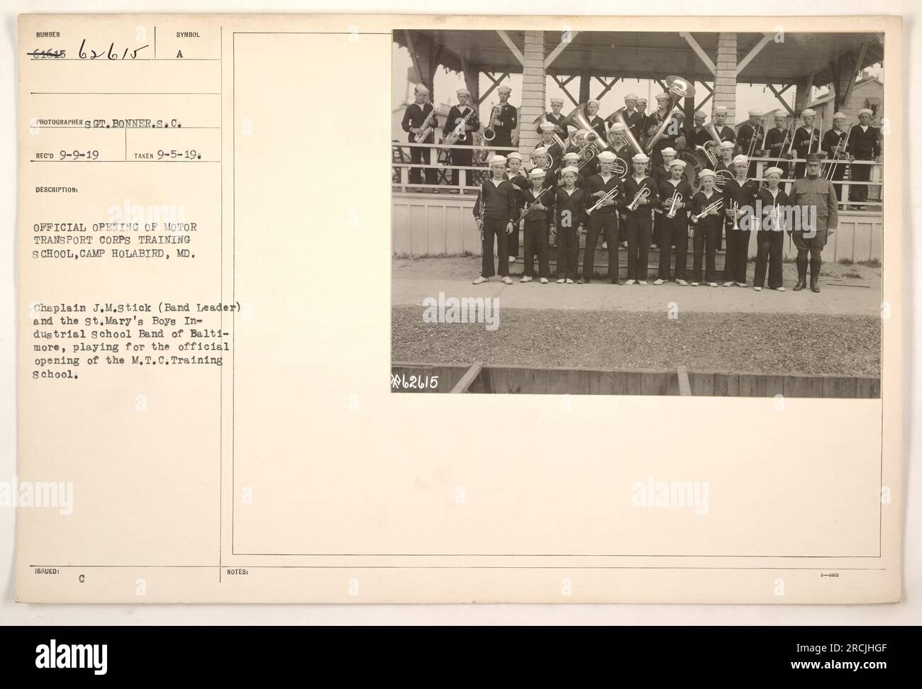 The photograph shows the official opening of the Motor Transport Corps ...