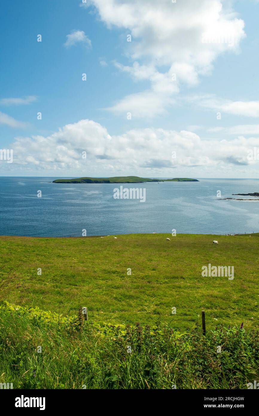 Sandwick, Sandsyre and Mousa villages and islands in Shetland Isles ...