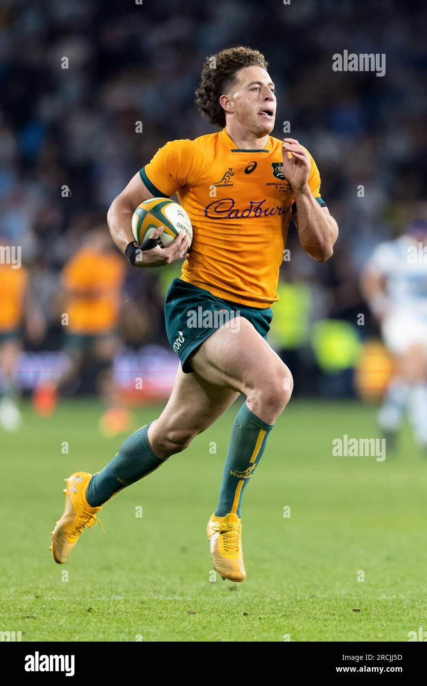 Sydney, Australia, 15 July, 2023. Mark Nawaqanitawase of Wallabies ...