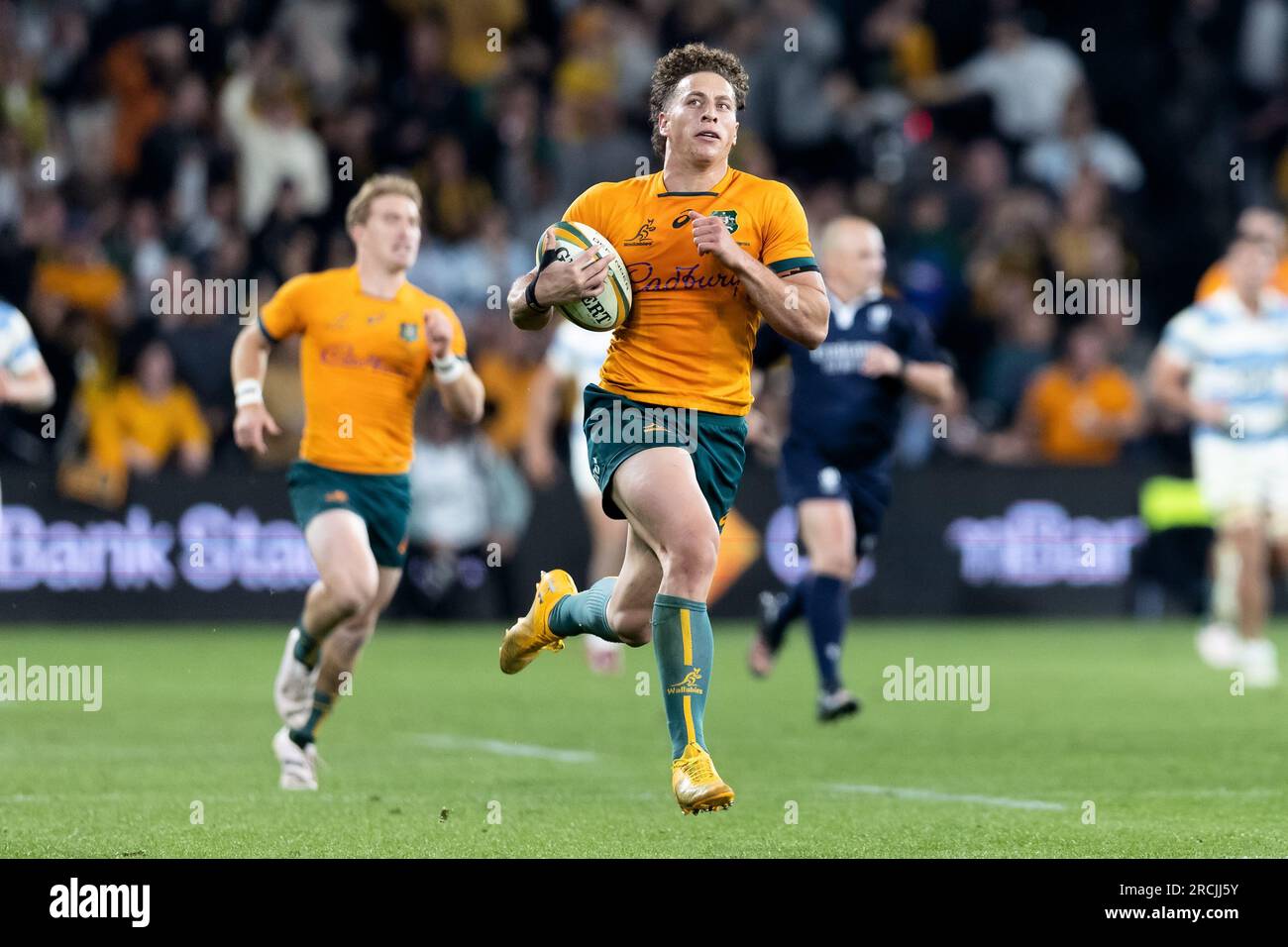 Sydney, Australia, 15 July, 2023. Mark Nawaqanitawase of Wallabies ...