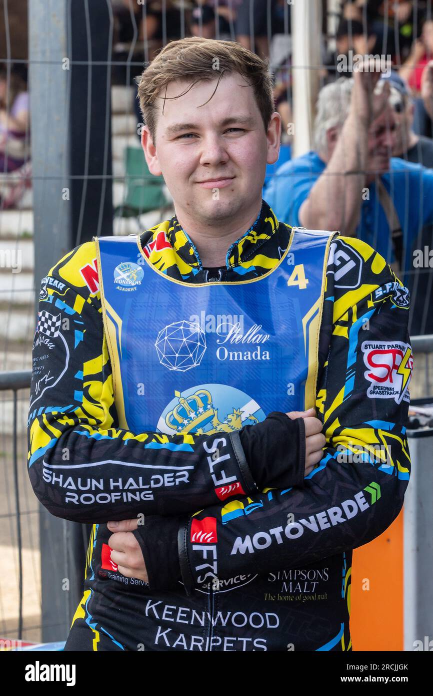 Jamie Halder - Edinburgh Monarchs Academy speedway rider. Portrait ...