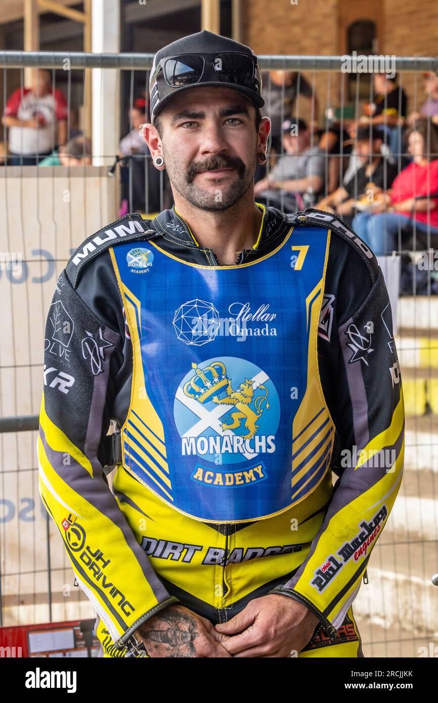 Dayle Wood - Edinburgh Monarchs Academy speedway rider. Portrait Stock ...
