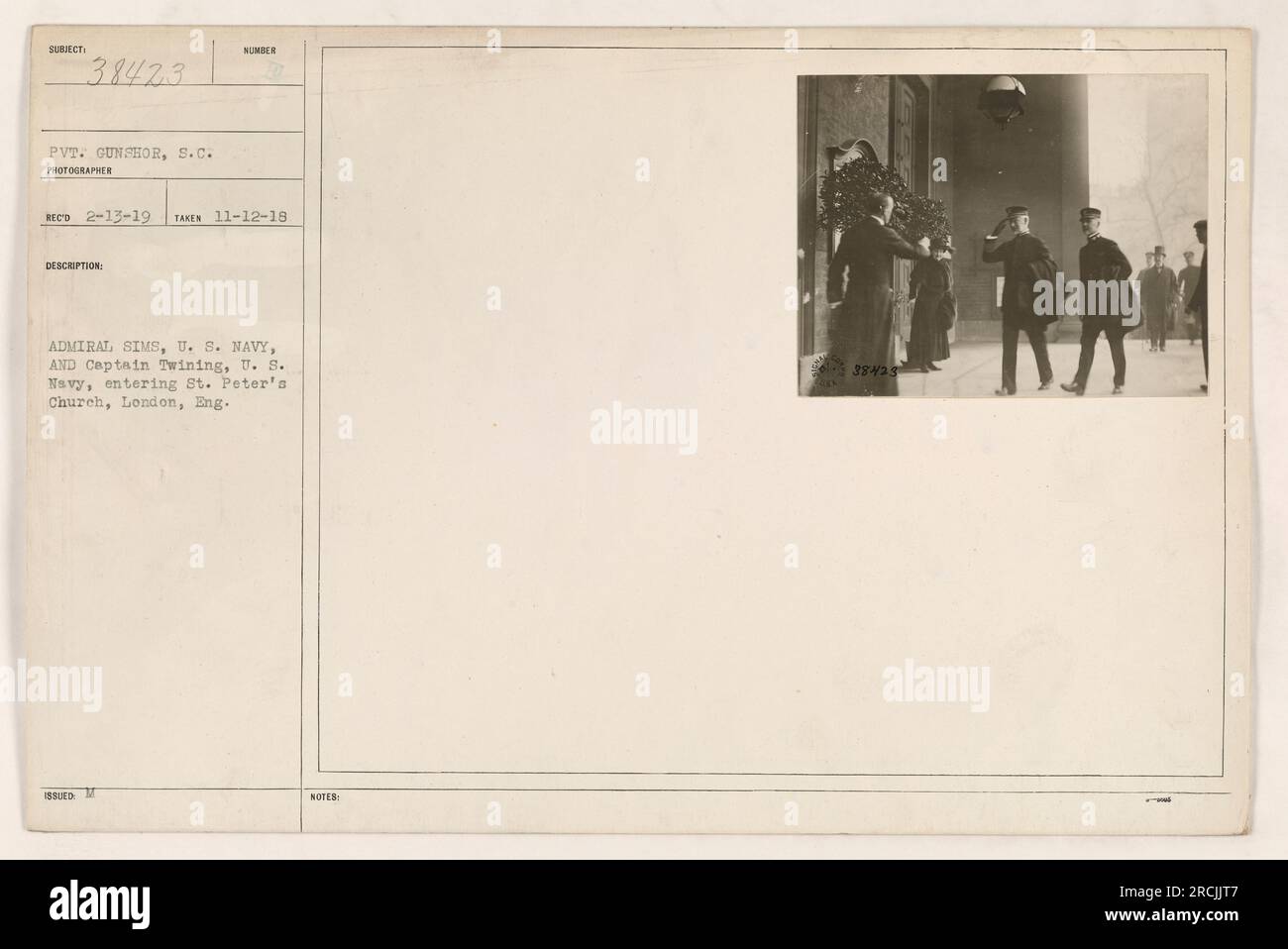 Admiral Sims and Captain Twining of the U.S. Navy entering St. Peter's ...