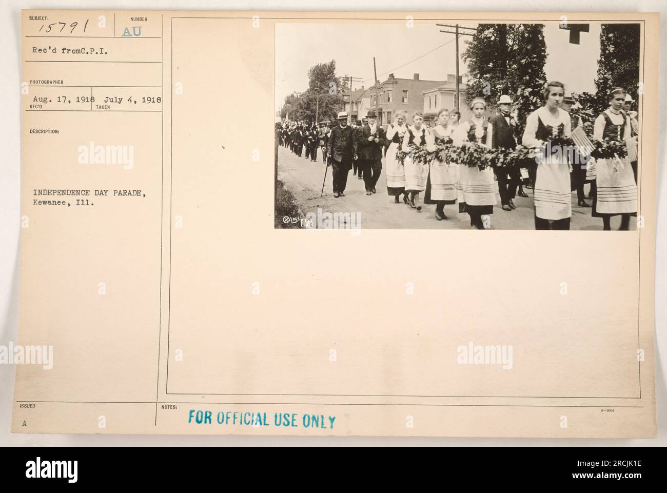 Soldiers participating in an Independence Day parade in Kewanee ...