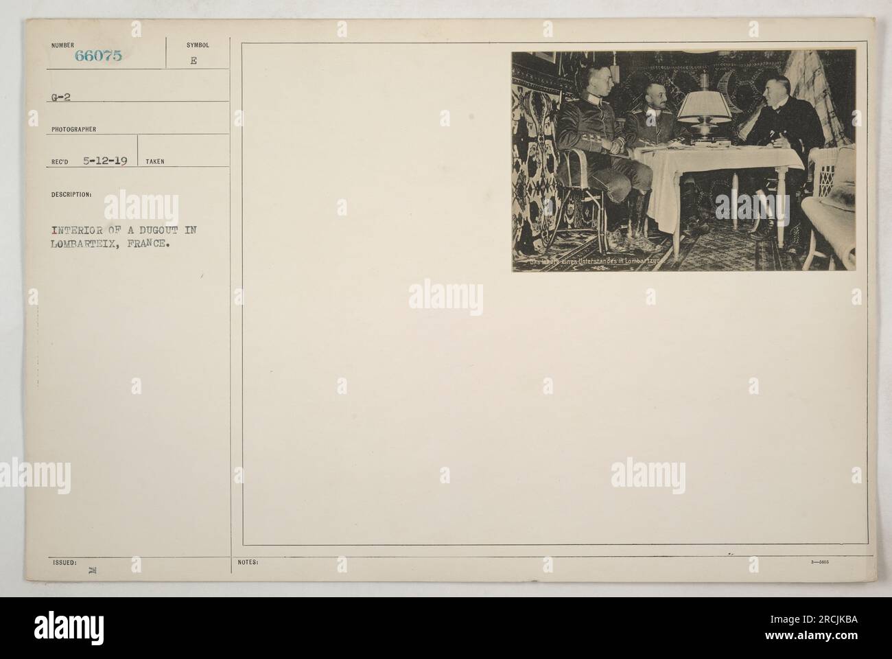 Interior of a dugout in Lombarteix, France. This photograph, numbered G ...