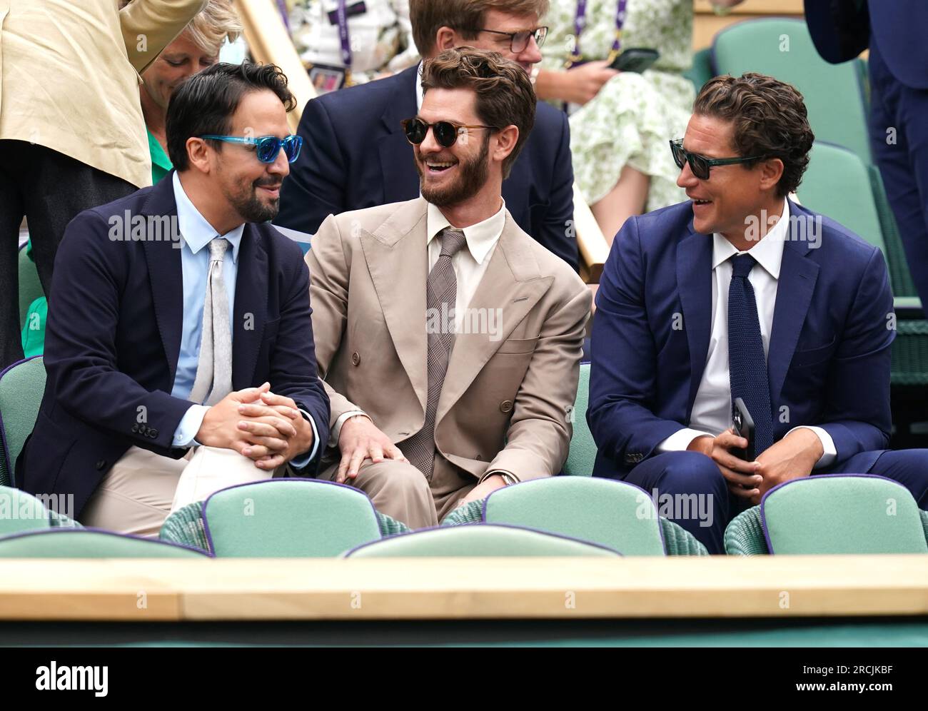 Andrew Garfield and Vito Schnabel (right) in the royal box on day ...