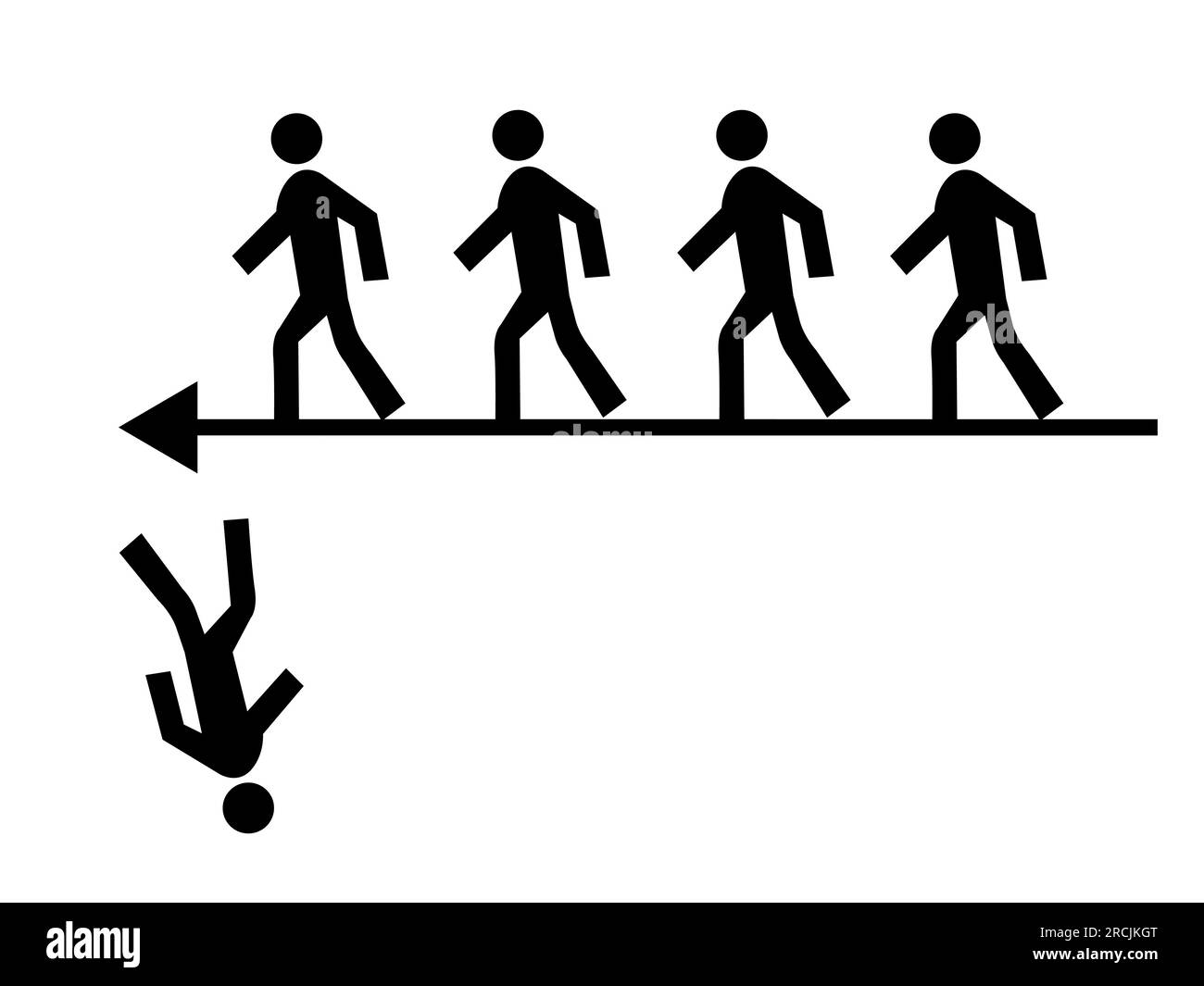 Walk in the same direction Stock Vector Images - Alamy