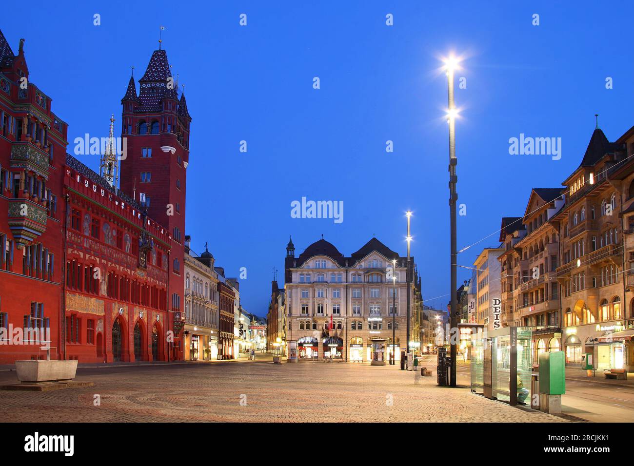 Markt Platz, market square, Basel, Basel-Stadt, Switzerland Stock Photo ...