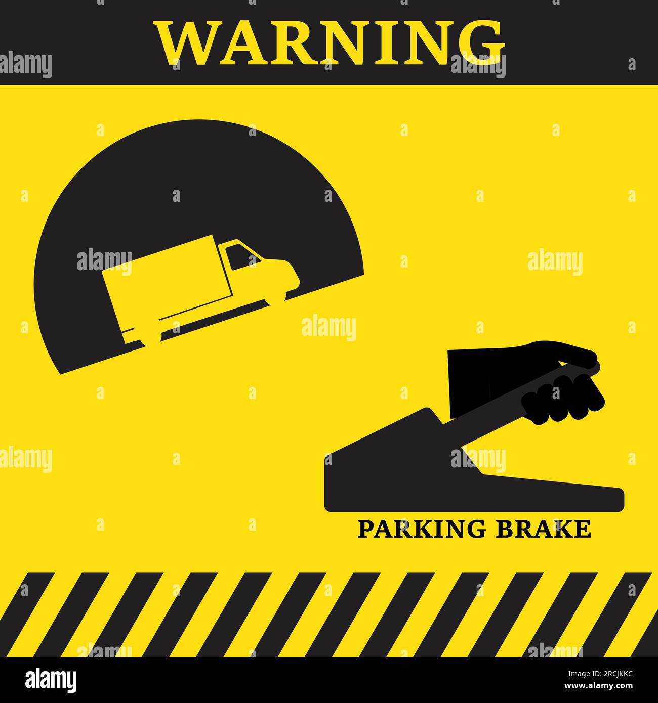 Hand brake on sign Stock Vector Images - Alamy