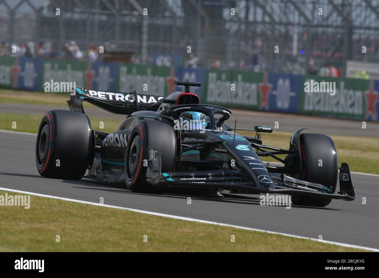 George Russell 2023 Aramco British Grand Prix Stock Photo - Alamy