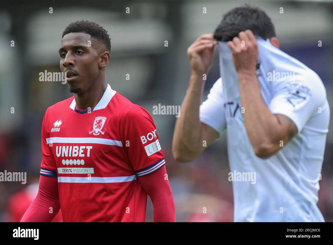 York, UK. 15th July, 2023. Isaiah Jones #11 of Middlesbrough during the ...