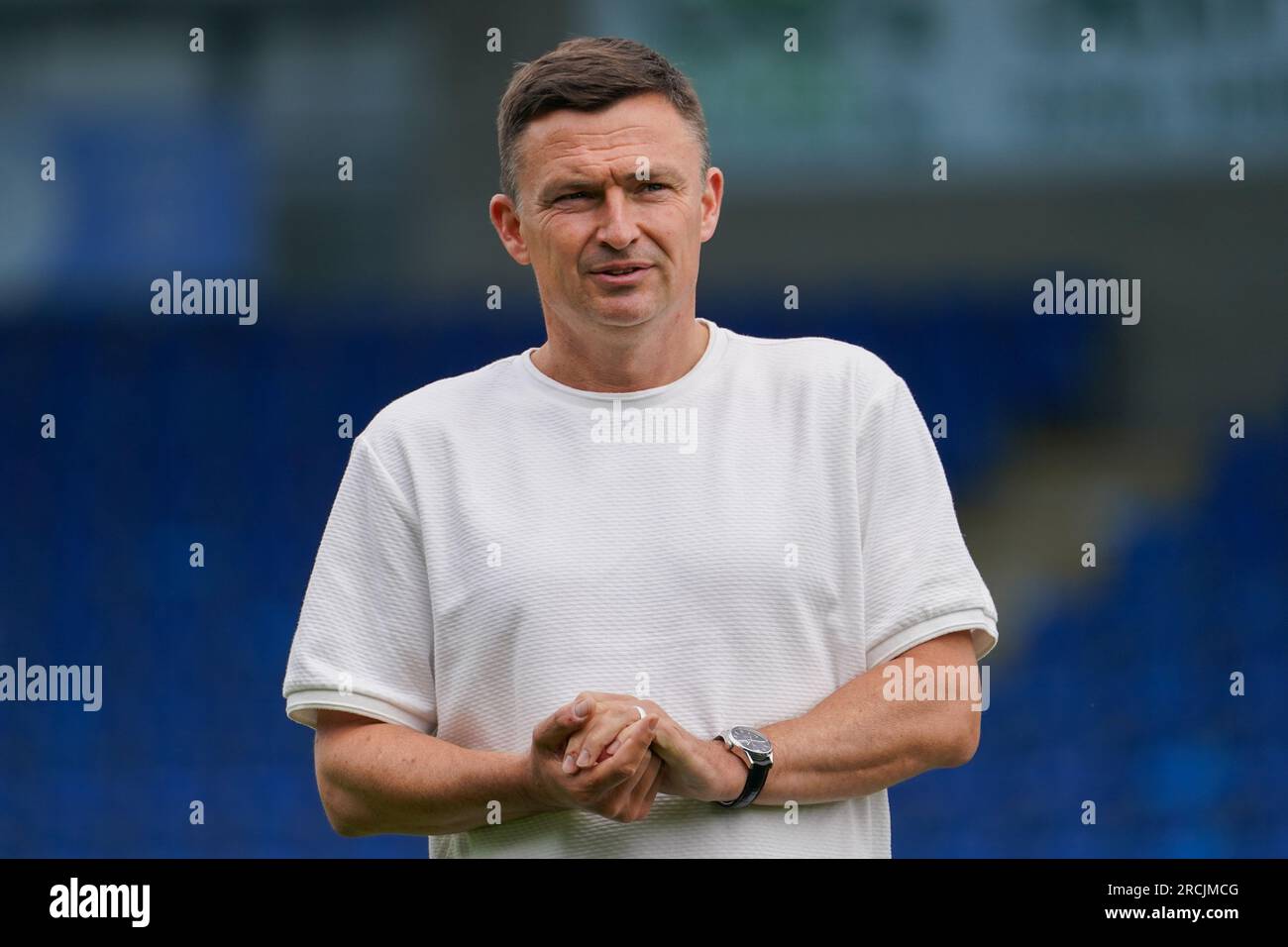 Chesterfield, UK. 15th July, 2023. Sheffield United Manager Paul ...