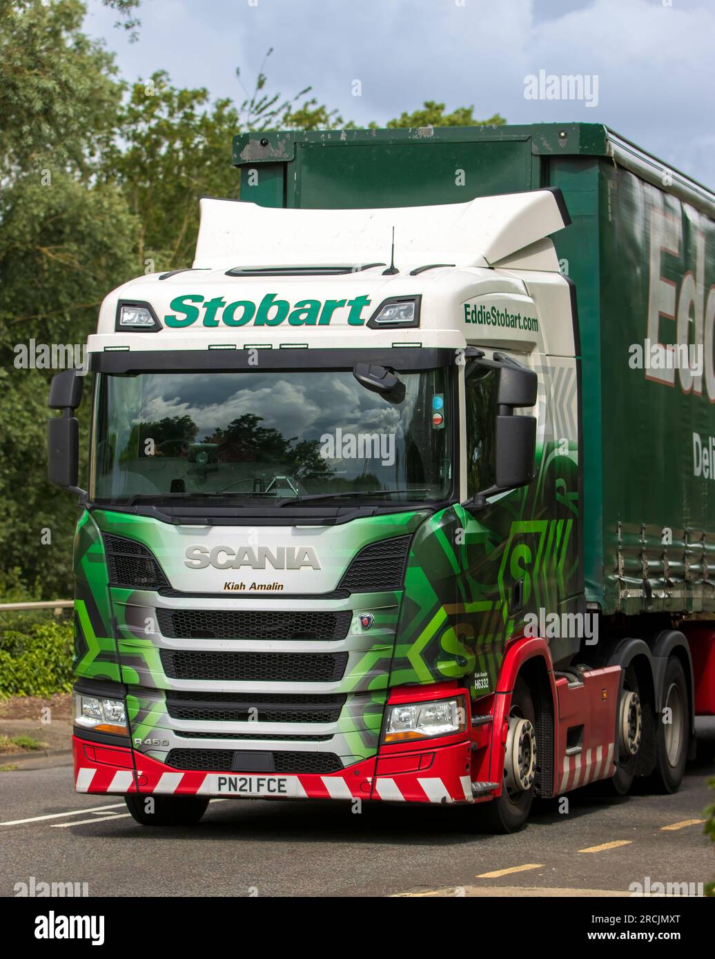 Milton Keynes, UK - July 13th 2023: Eddie Stobart lorry Kiah Amalin ...