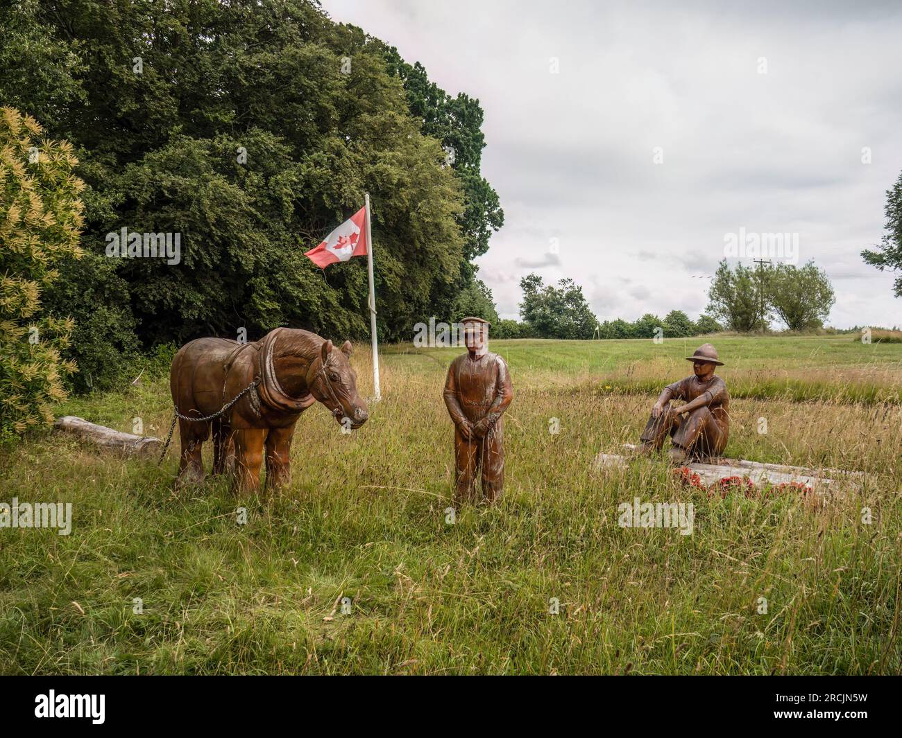DEVON, ENGLAND - JULY 8 2023: The Canadian War Memorial at Stover ...