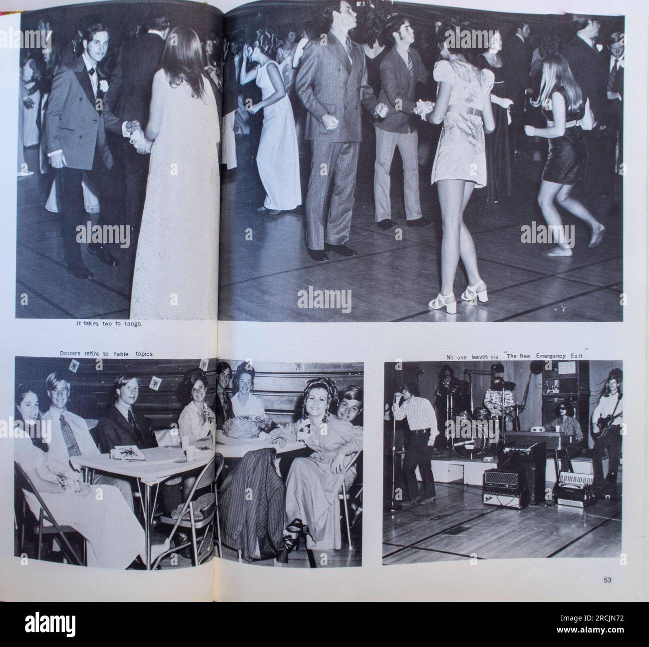 High School Yearbook 1971 Vintage 1971 High School Yearbook, USA Stock