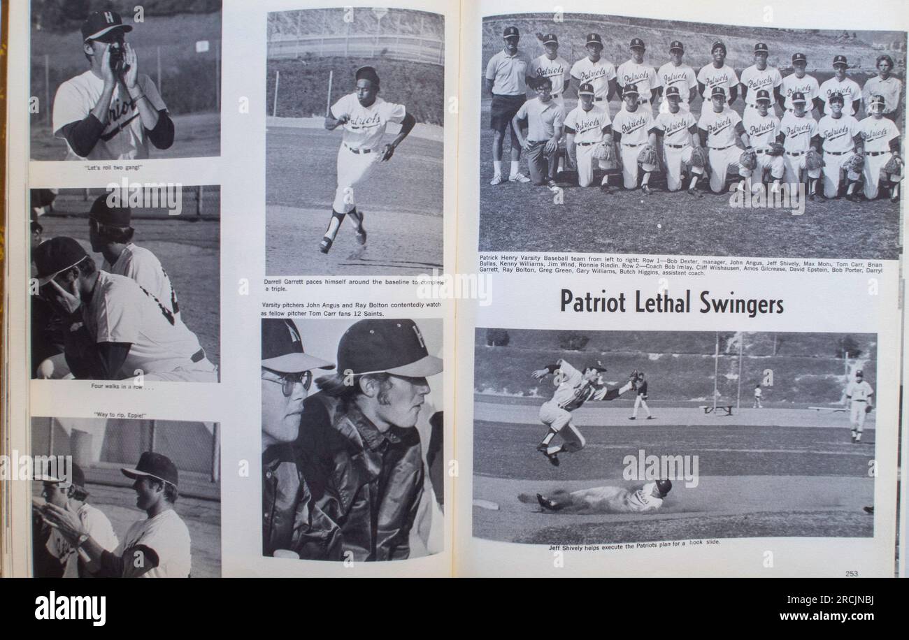 Vintage 1971 high school yearbook, USA Stock Photo - Alamy