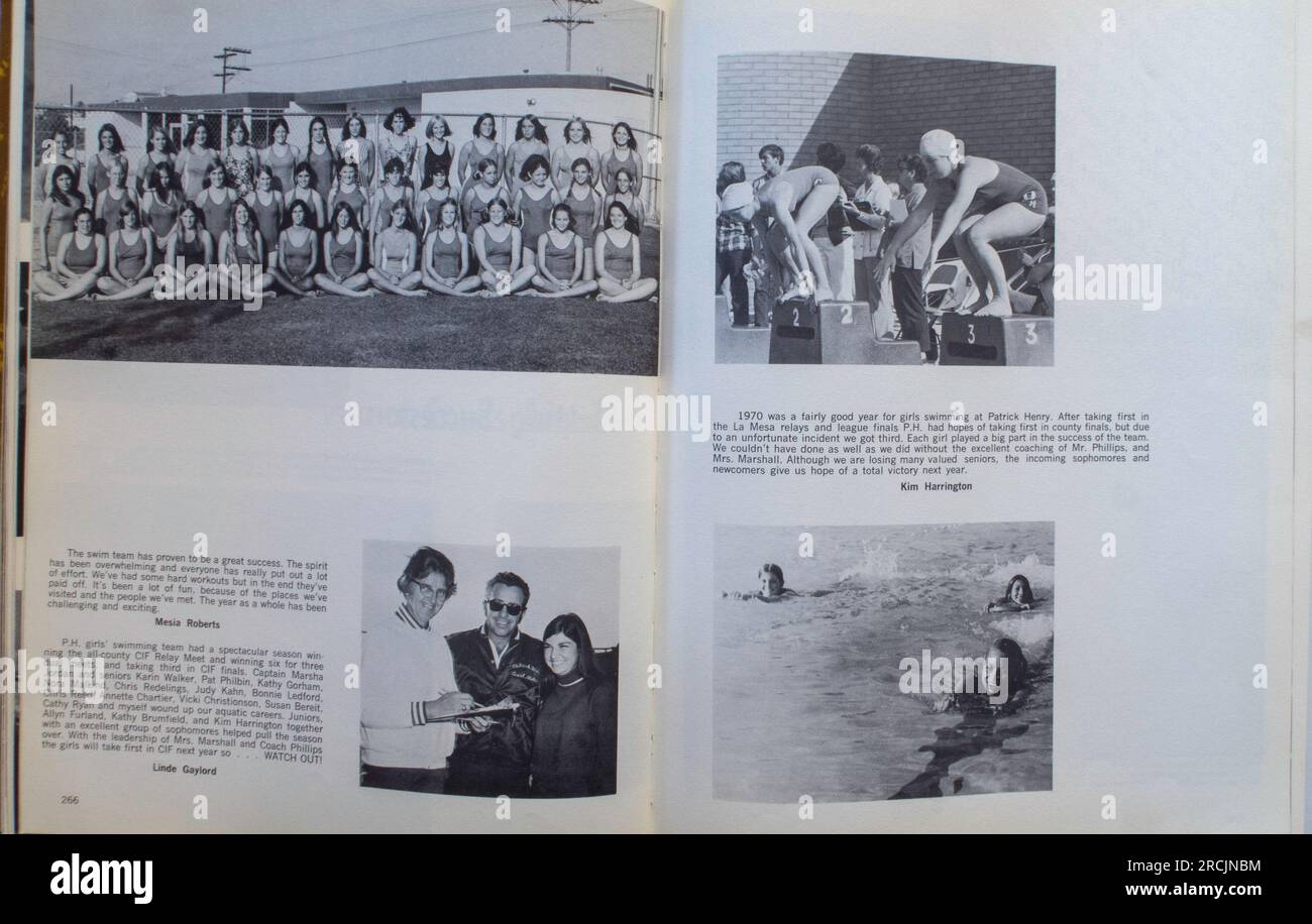 Vintage 1971 high school yearbook, USA Stock Photo - Alamy