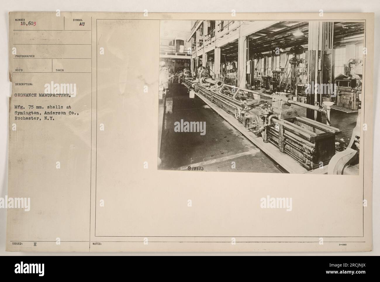 Soldiers in uniform working in an ordnance factory in Rochester, N.Y ...