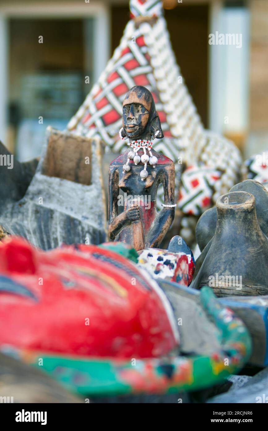 african statues, figurines, masks, souvenirs for tourists looking for ...