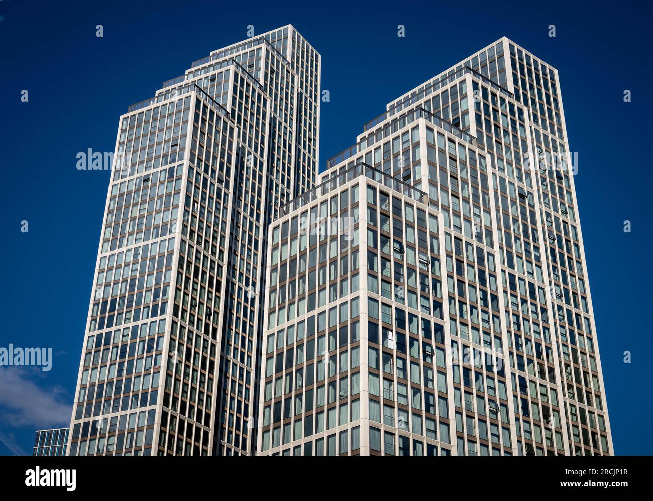 Nine Elms, London, UK: Tall buildings in the redeveloped area of Nine ...