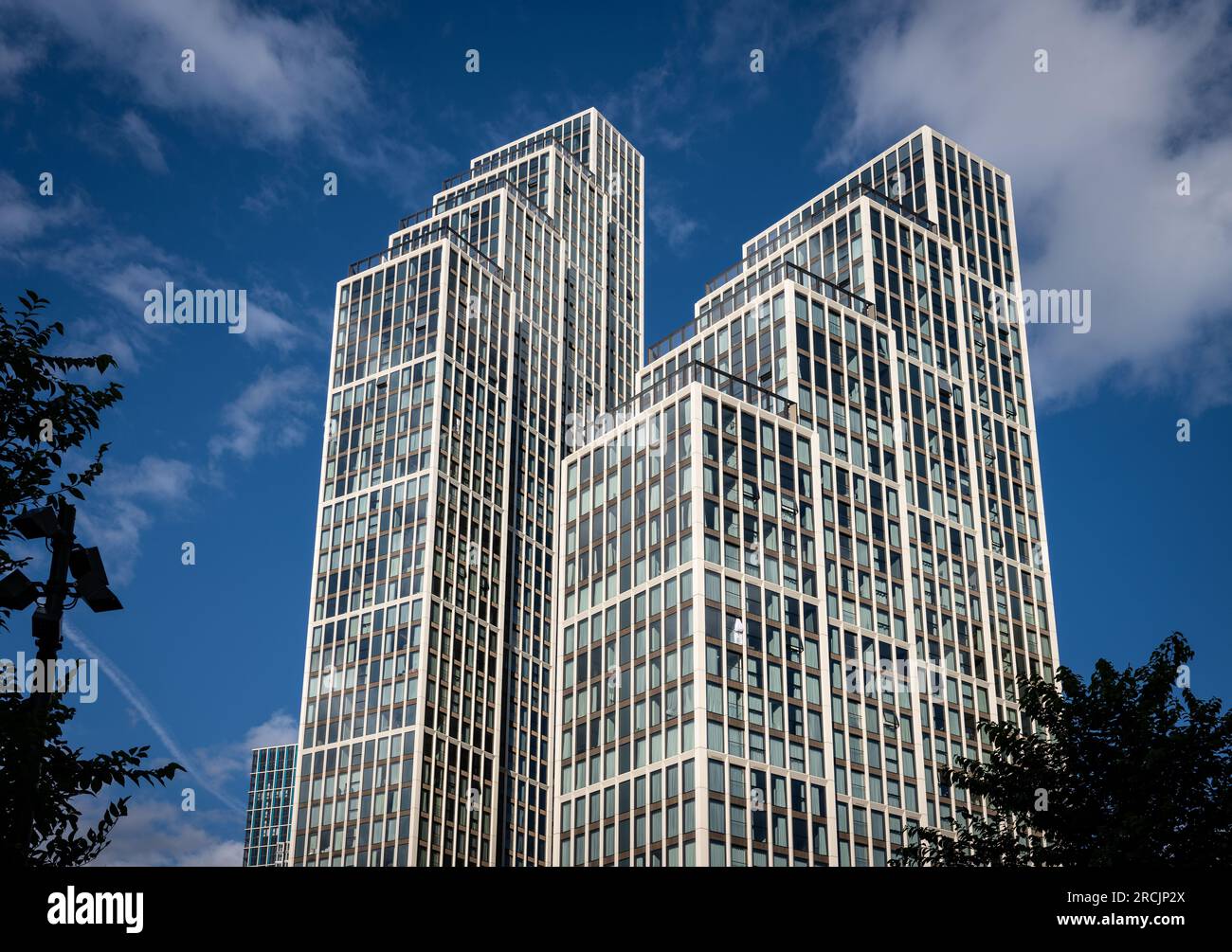 Nine Elms, London, UK: Tall buildings in the redeveloped area of Nine ...