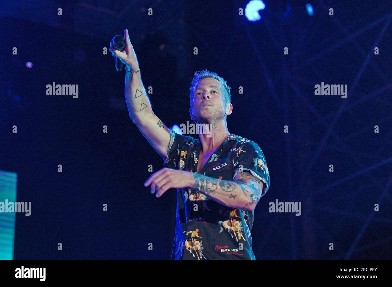 Piazza Sordello, Mantua, Italy, July 14, 2023, OneRepublic during One ...