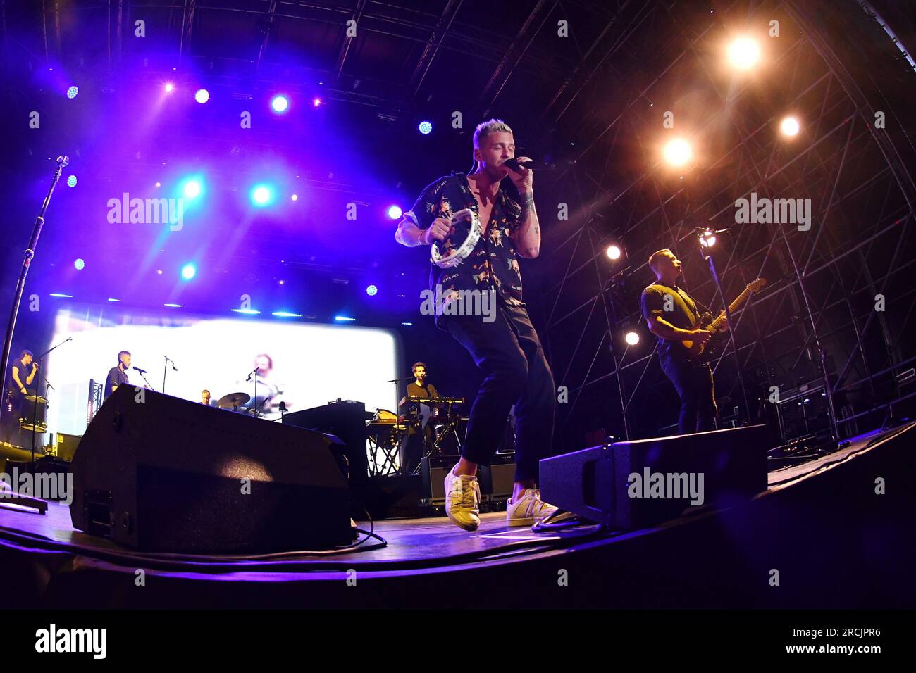Piazza Sordello, Mantua, Italy, July 14, 2023, OneRepublic during One ...