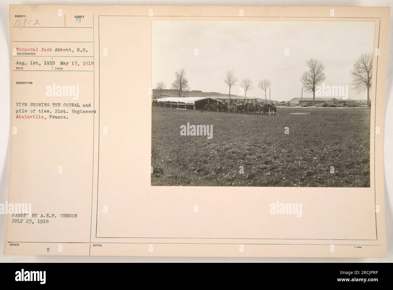 Corporal Jack Abbott of the 21st Engineers is seen in this photo taken ...