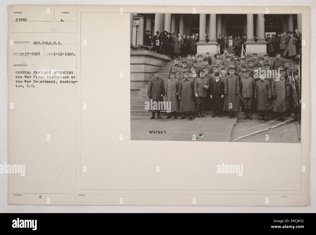 General officers attending the War Plans Conference at the War ...
