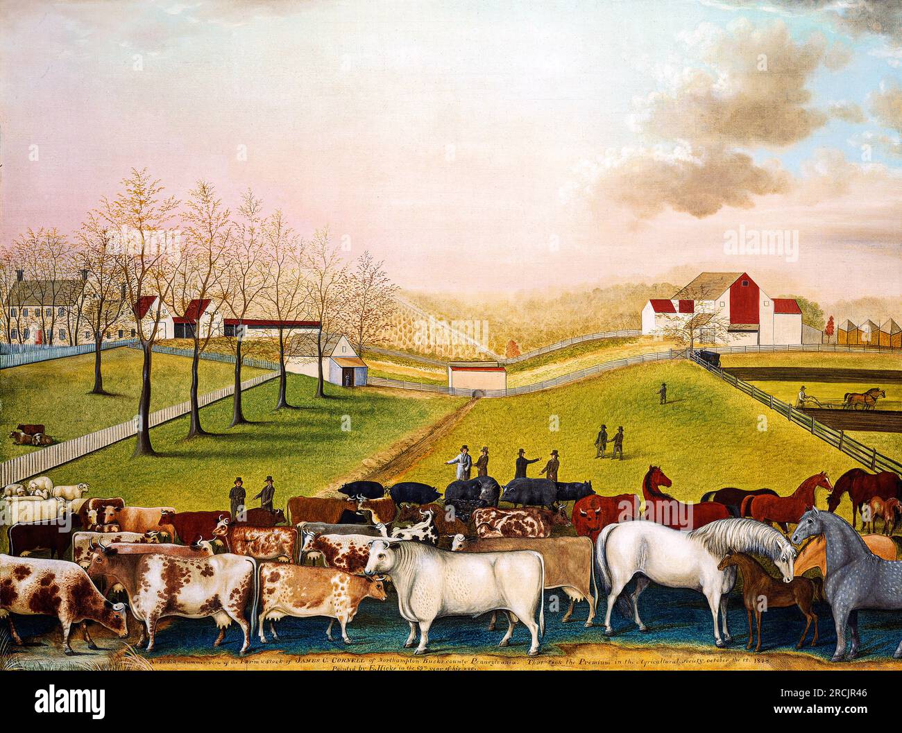 Edward Hicks - The Cornell Farm Stock Photo - Alamy