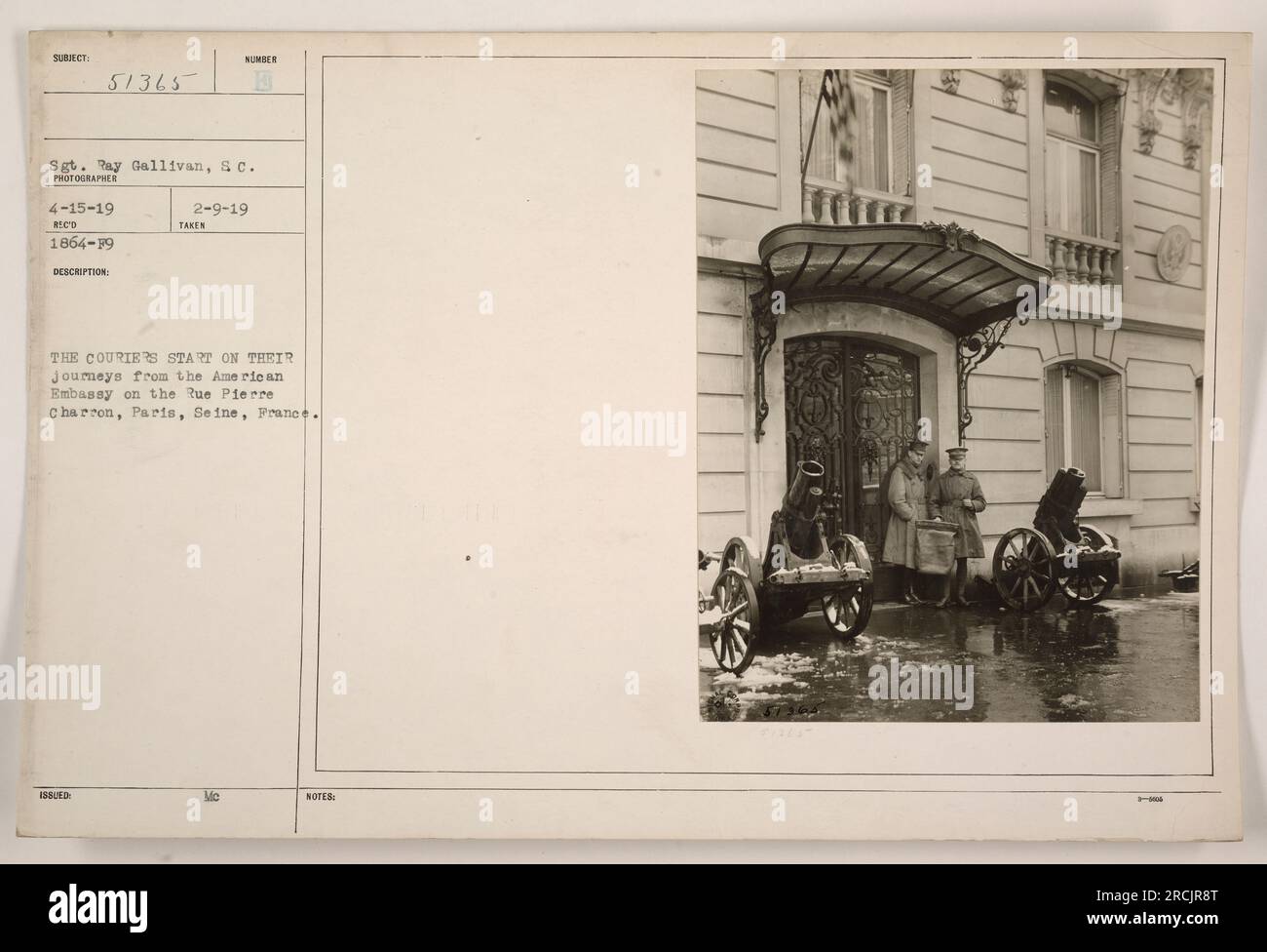 American military couriers beginning their journeys from the American ...