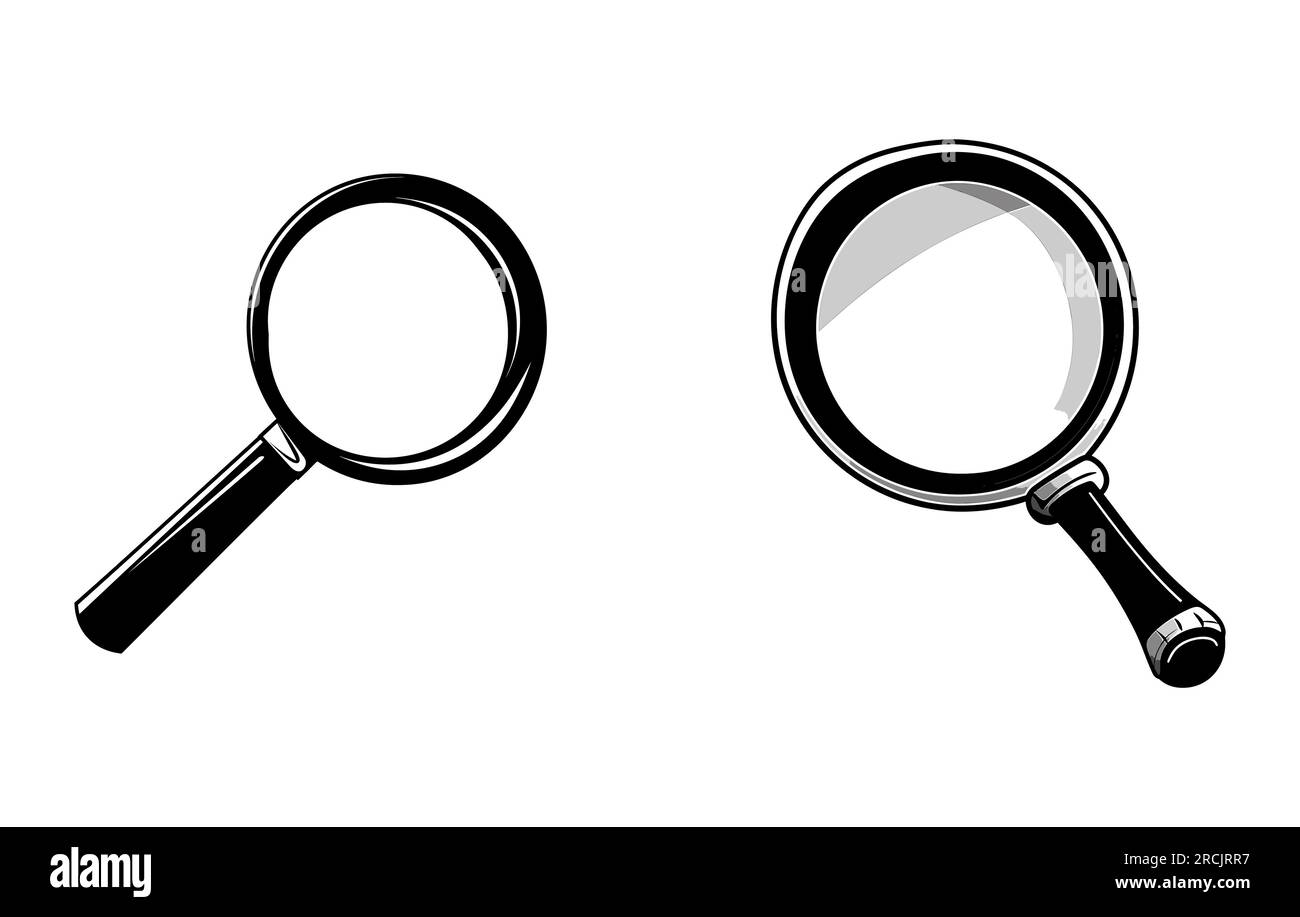 Vintage Magnifying Glass Illustration