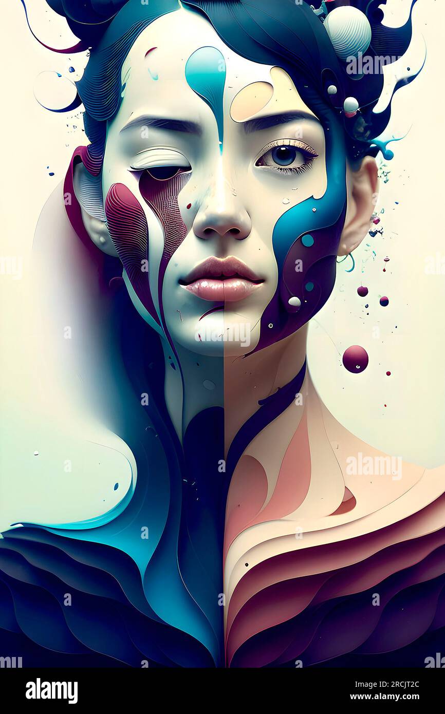 Illustrations woman, Art Style Stock Photo - Alamy