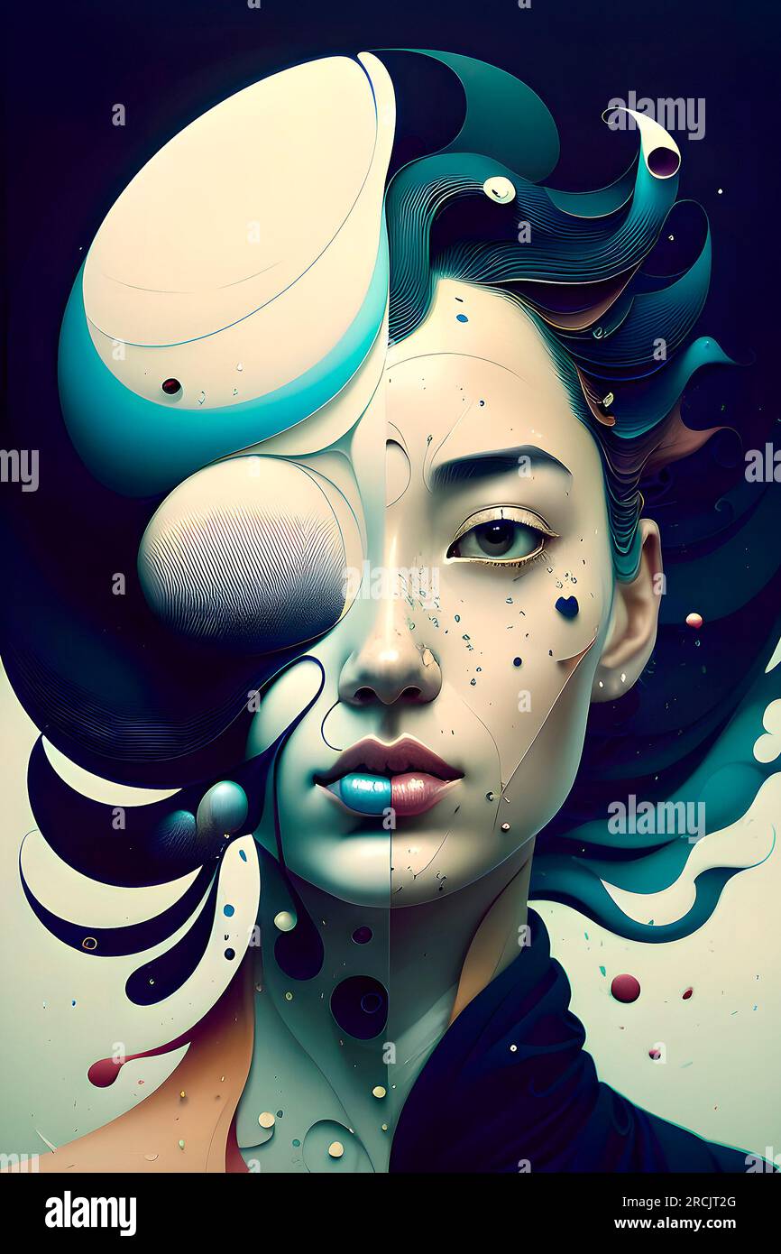 Illustrations woman, Art Style Stock Photo - Alamy
