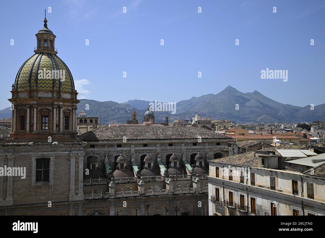 Cityscape with scenic view of the Baroque style Chiesa di San Giuseppe ...
