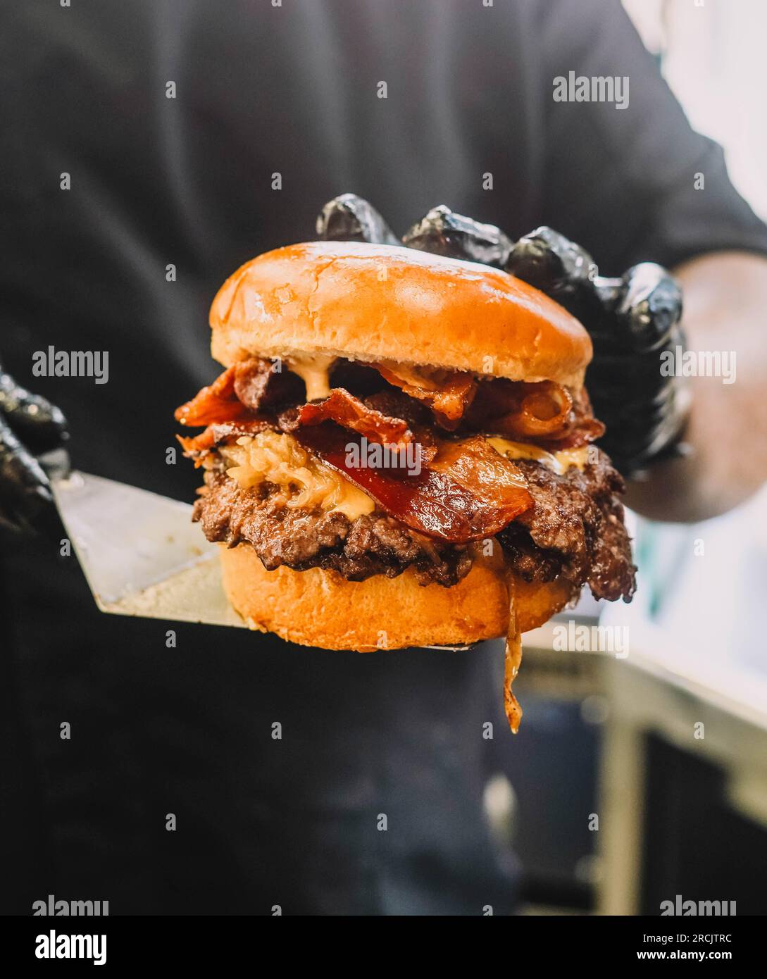Super gourmet burger with high quality ingredients Stock Photo - Alamy