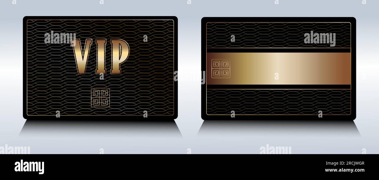 Members, Gift Card gold and black colors template Isolated vector ...