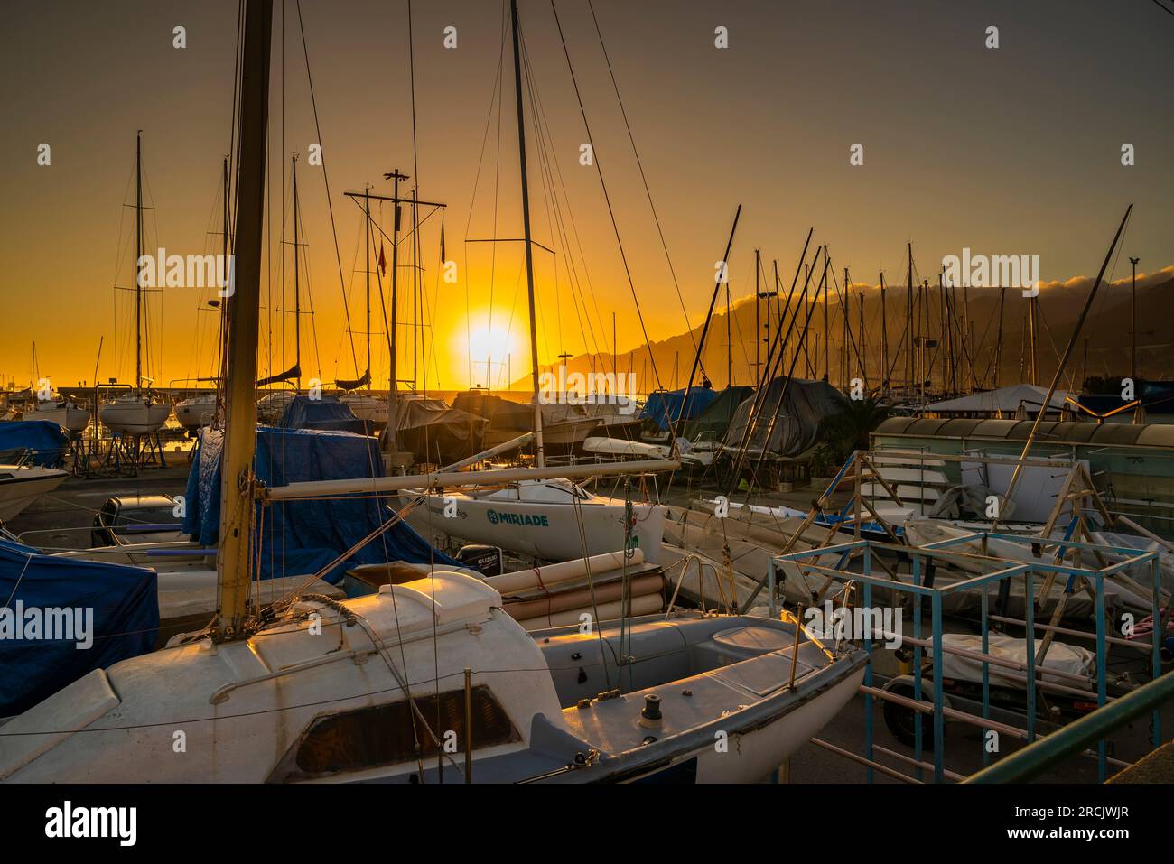 Salerno, Italy - 25th Dec 2022: Boats docking at the Port of Salerno at ...