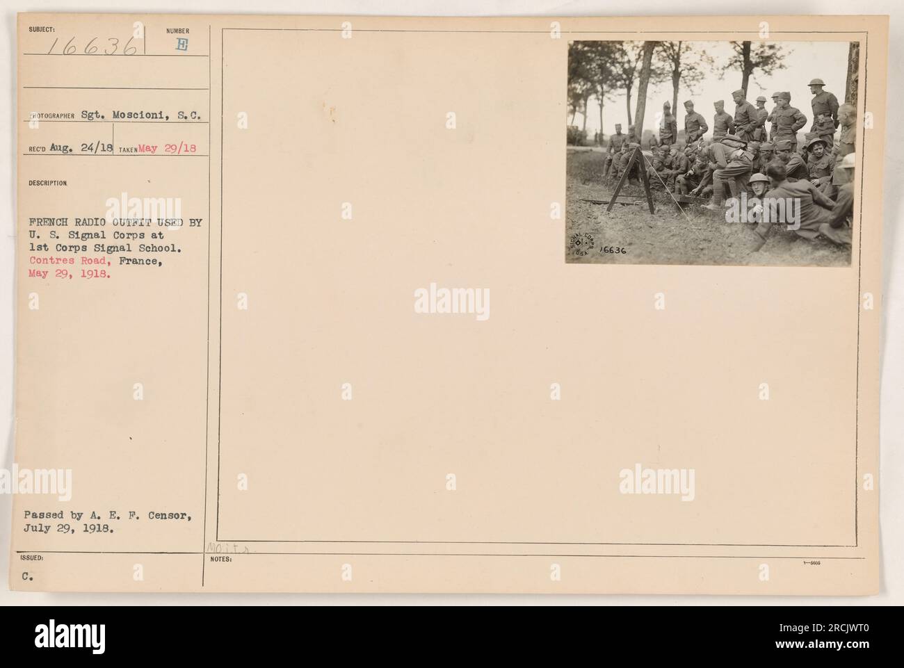 1st corps signal school hi-res stock photography and images - Alamy