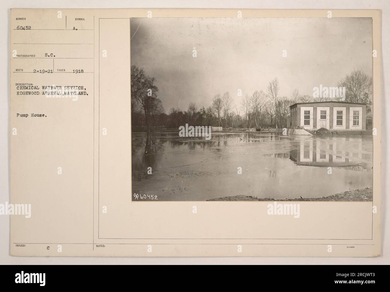 Image shows a pump house at the Chemical Warfare Service, located at ...
