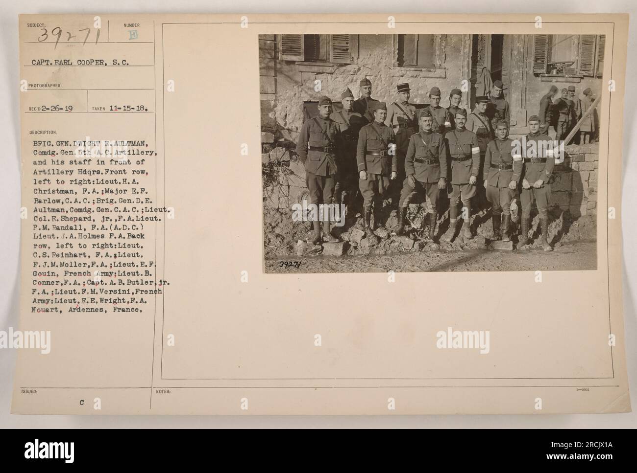 Capt. Farl Cooper, S.C., photographer, took this image of Brig. Gen ...